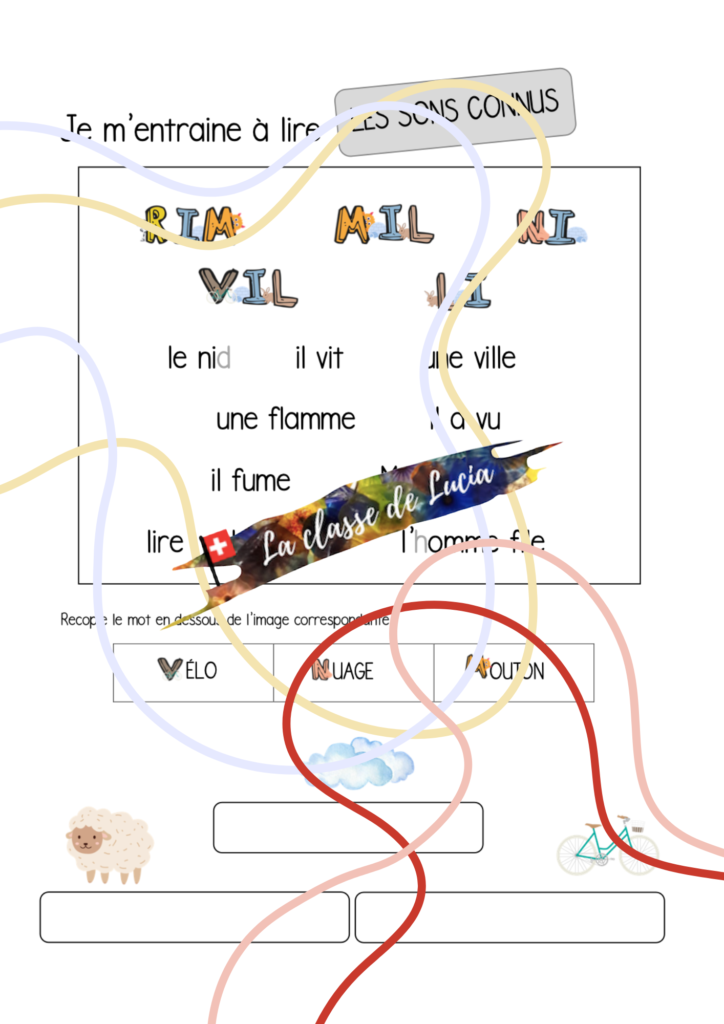 Français – Dossier – apprentissage de la lecture – La Classe de Lucia